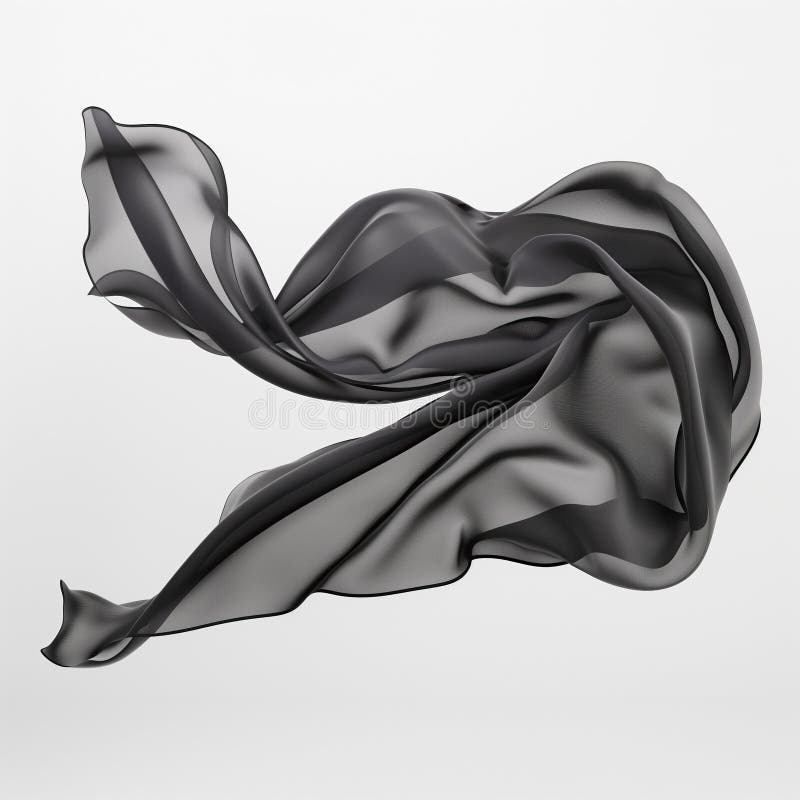 Silk Fabric Flowing on a White Background, Generative AI Stock ...