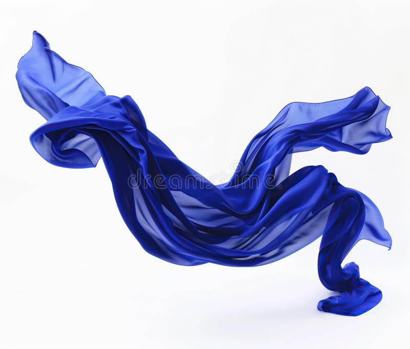 Silk Fabric Flowing on a White Background, Generative AI Stock ...