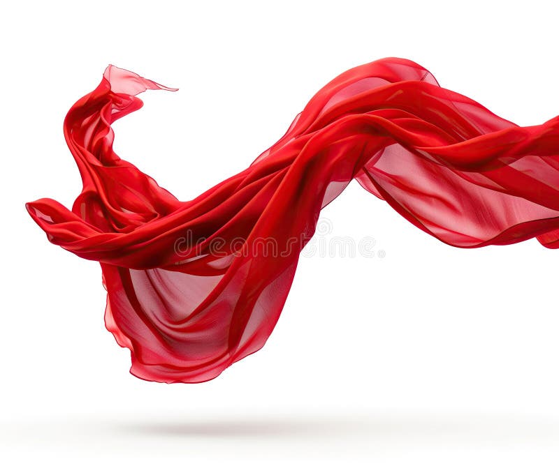 Silk Fabric Flowing on a White Background, Generative AI Stock ...