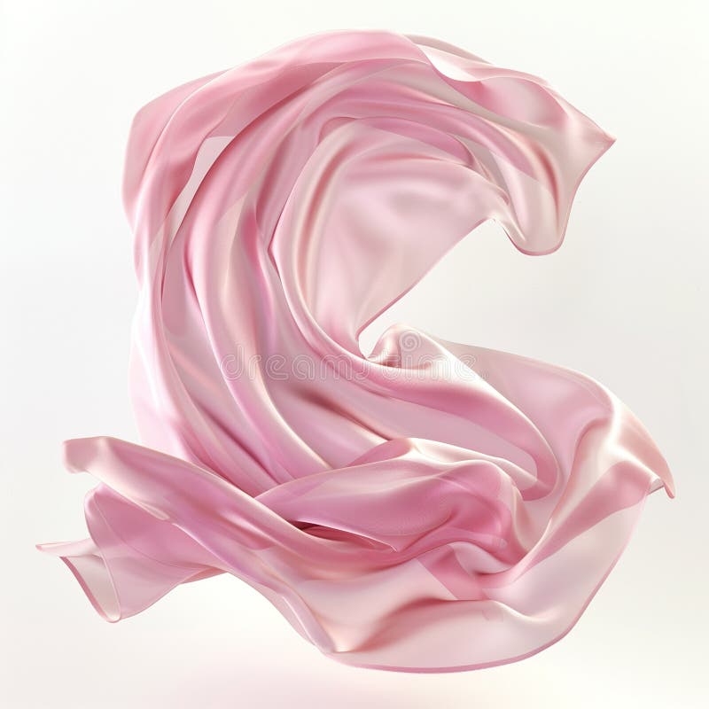 Silk Fabric Flowing on a White Background, Generative AI Stock ...