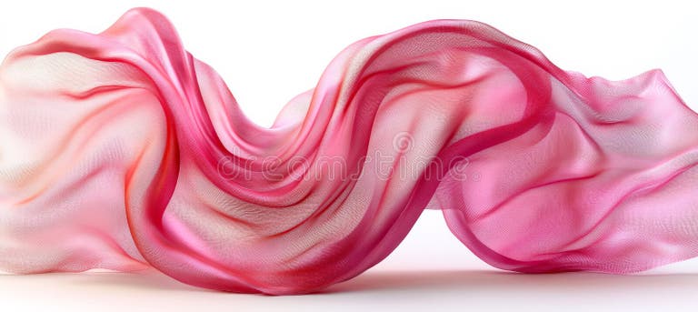 Silk Fabric Flows Gracefully. Stock Photo - Image of pink, wave: 350737264