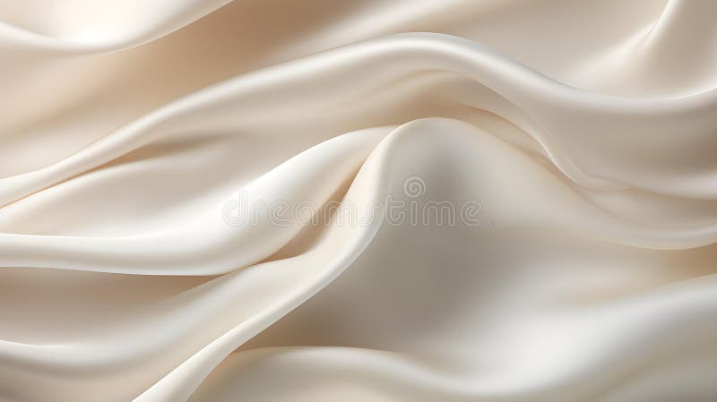 Ivory Silk Fabric Texture with Beautiful Waves. Elegant Background for ...