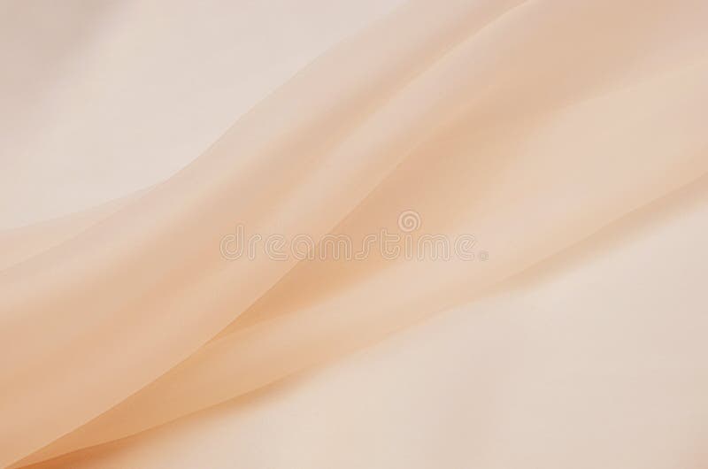 Silk Fabric, Organza is Light Beige Stock Photo - Image of pattern ...