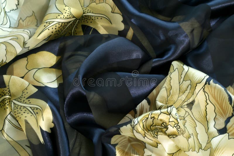Silk Fabric, Textile Pattern Stock Image - Image of color, background ...