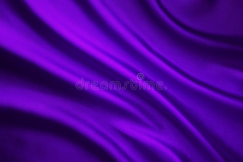 Silk Fabric Wave Background, Abstract Purple Satin Cloth Stock Image ...