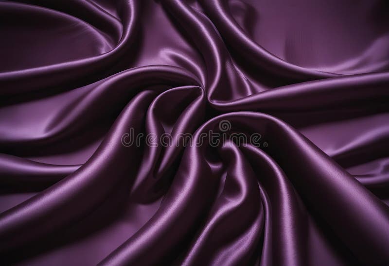 Silk Fabric Wave Background, Abstract Purple Satin Cloth Texture Stock ...