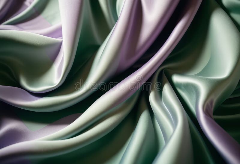 Silk Fabric Wave Background, Abstract Purple Satin Cloth Texture Stock ...