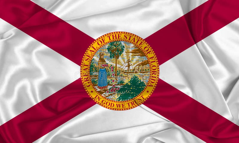 Silk Florida State Flag stock image. Image of atlas - 169600323