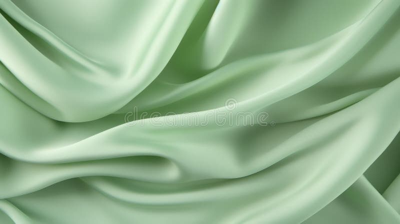 Silk green fabric closeup stock illustration. Illustration of design ...
