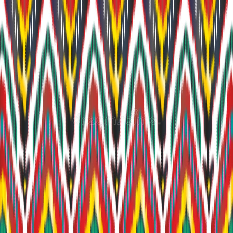 Ikat, Adras. Uzbek Pattern. Stock Photo - Image of decor, design: 129375162