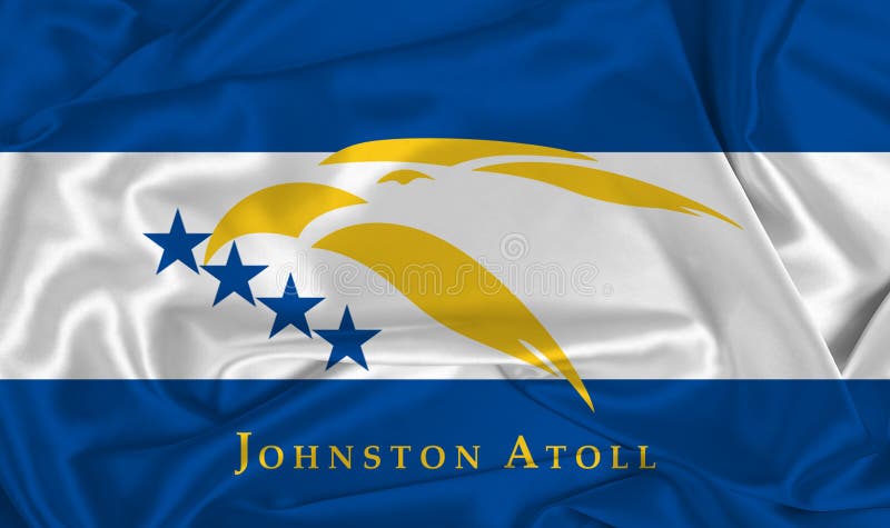 Silk Johnston Atoll Flag stock illustration. Illustration of islands ...