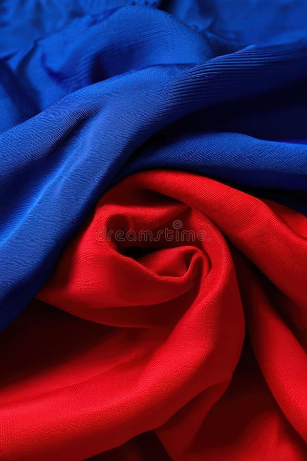 Silk Luxury Background, Piece of Cloth, Deep Red and Blue Cloth Texture ...