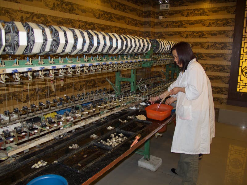 Silk Machine China editorial photo. Image of fabrics - 69654416