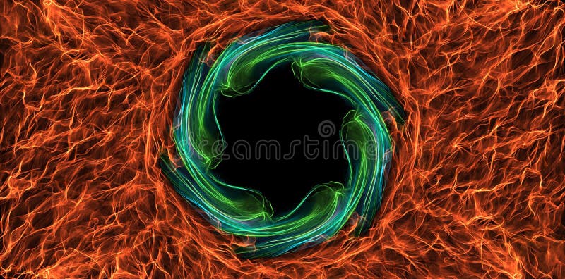 Round hole fire stock illustration. Illustration of blurred - 227852950
