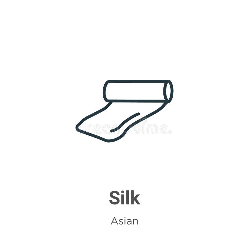 Silk Icon in Filled, Thin Line, Outline and Stroke Style. Vector ...