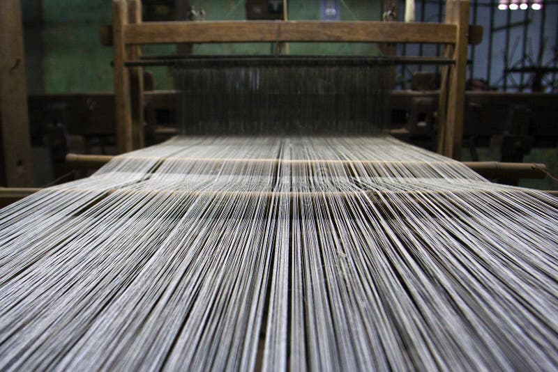 Silk Production Loom stock image. Image of industry, material - 22958731