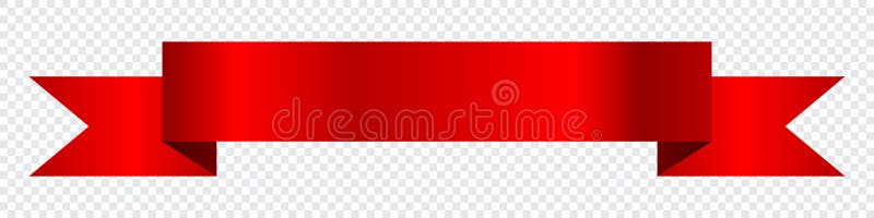 Silk Red Ribbon or Label. Banner Symbol. Wave Banner Elements Stock ...