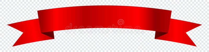Silk Red Ribbon or Label. Banner Symbol. Wave Banner Elements Stock ...