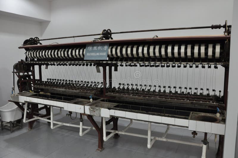Silk Reeling Machine Kept Inside a Room for Production. Stock Image ...