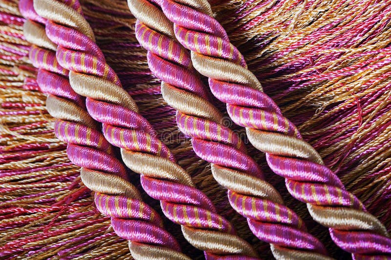 Silk ropes stock image. Image of rope, knitting, yellow - 12862895