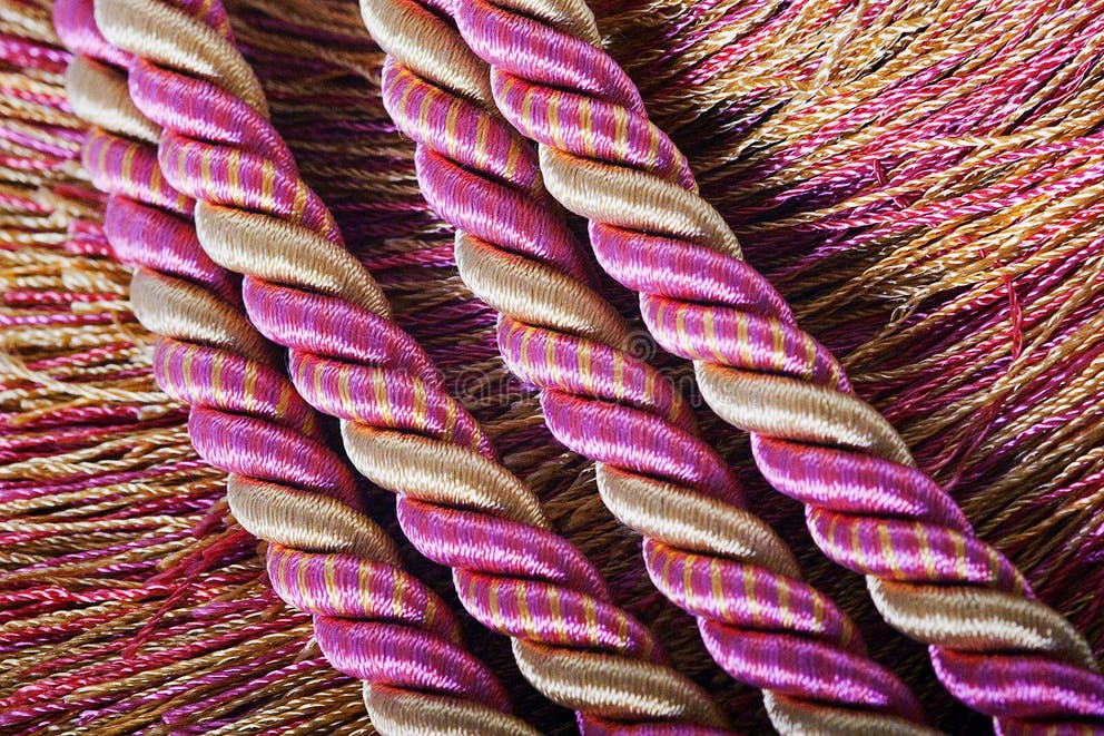 Silk ropes stock image. Image of rope, knitting, yellow - 12862895