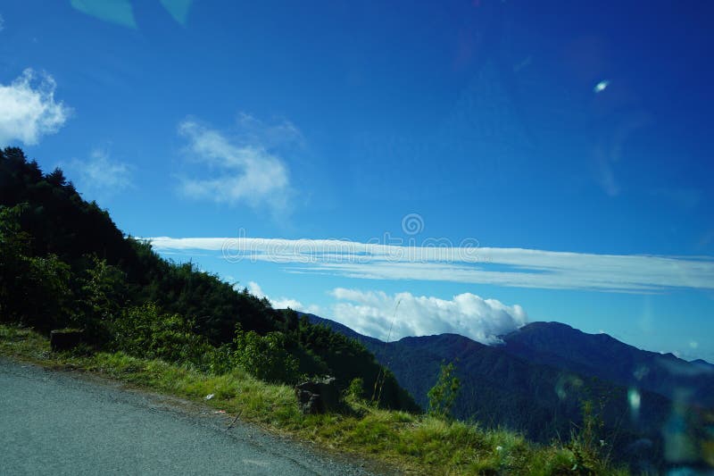 Silk Route of Sikkim with Sunny Weather Stock Photo - Image of silk ...