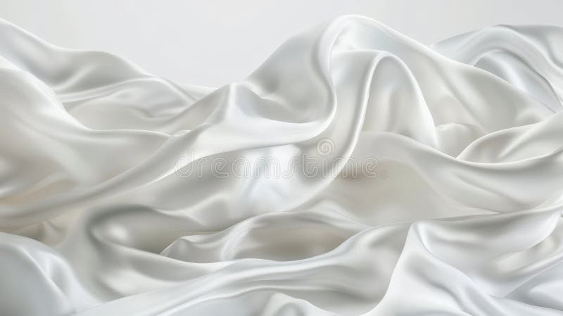 Silk Satin Cloth Drapes and Flows Elegantly, Creating Soft Waves and a ...