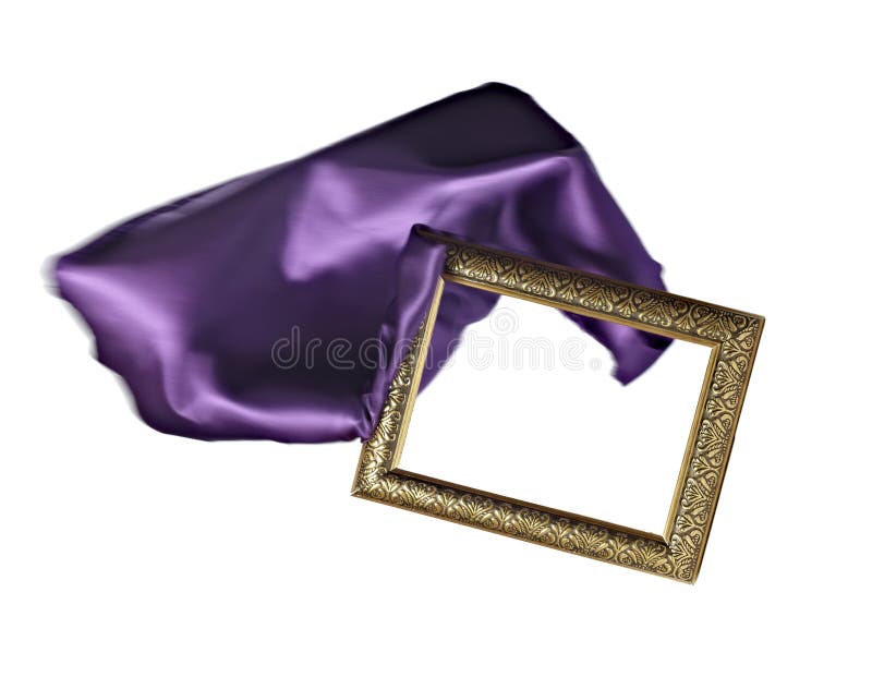 Silk Satin Fabric Texture Background Wooden Frame Stock Photo - Image ...