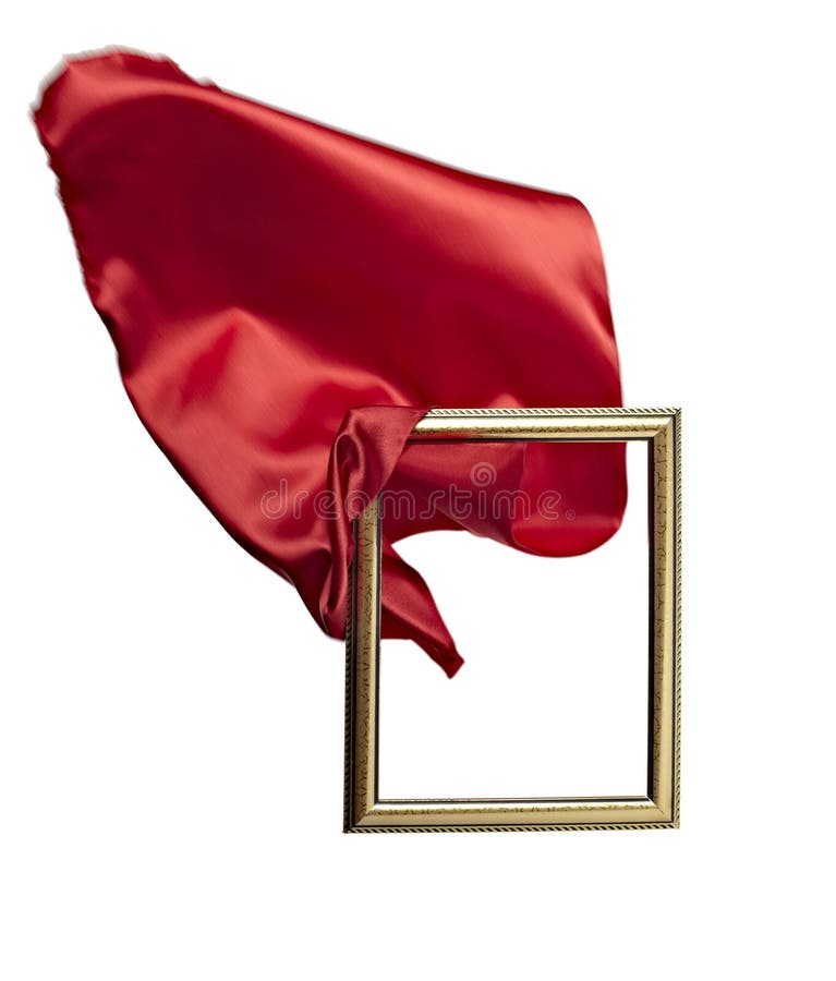 Silk Satin Fabric Texture Background Wooden Frame Stock Photo - Image ...