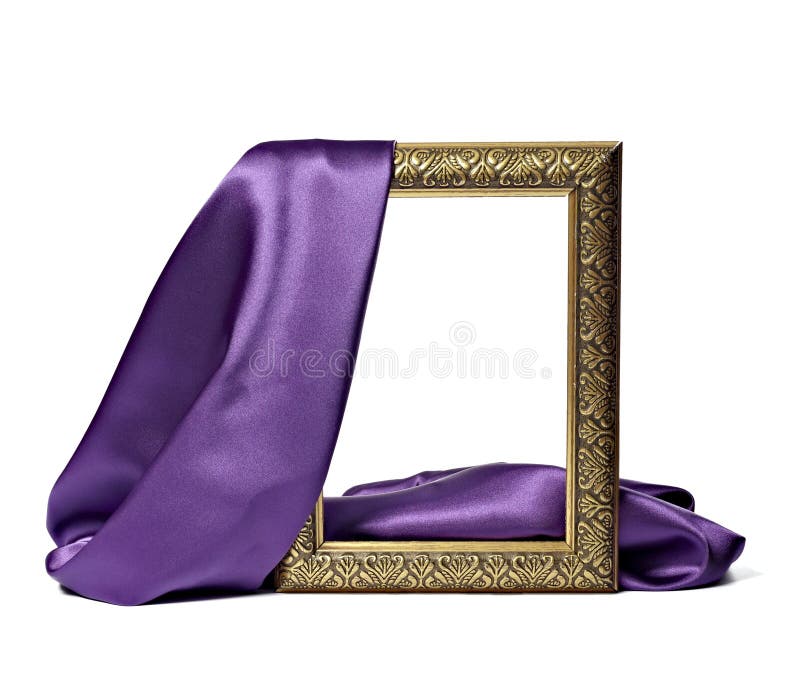 Silk Satin Fabric Texture Background Wooden Frame Stock Photo - Image ...