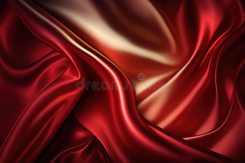 Silk Satin Shiny Background in Dark Red Colors. Generative AI Stock ...