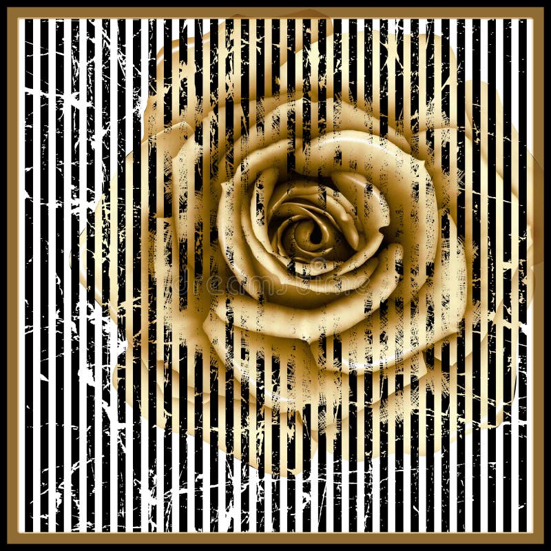 Rose Pattern.Silk Scarf Design, Fashion Textile. Stock Illustration ...