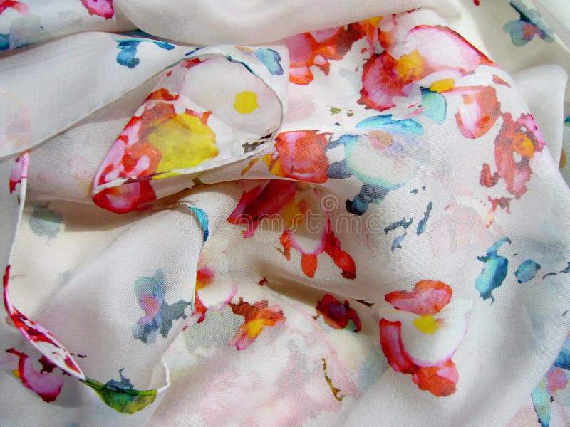 The Silk Scarf. Texture of Silk. Stock Photo - Image of crystal, color ...