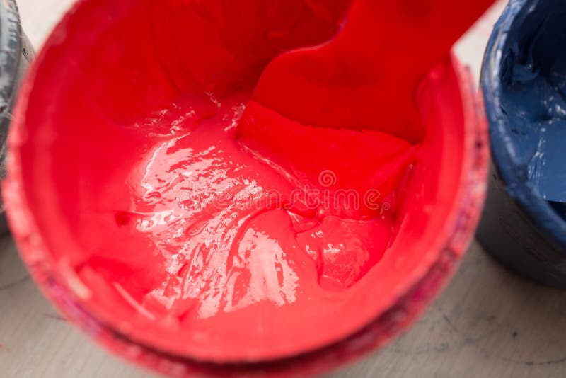 Silk Screen Printing Red Paint. Serigraphy Stock Photo - Image of shirt ...