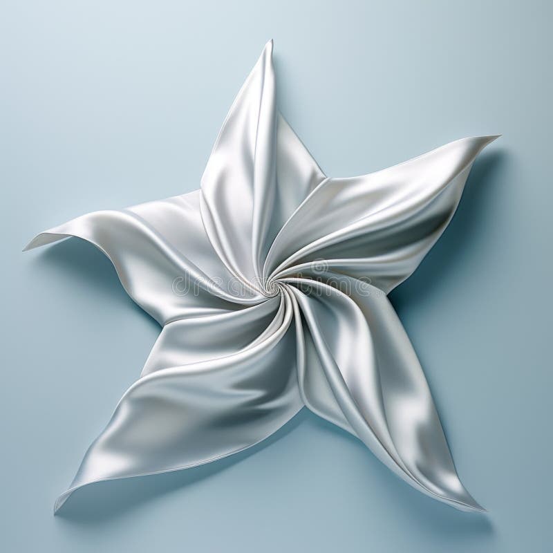 Little Star a Surrealistic Silk Flower in Silver and Cyan Stock ...