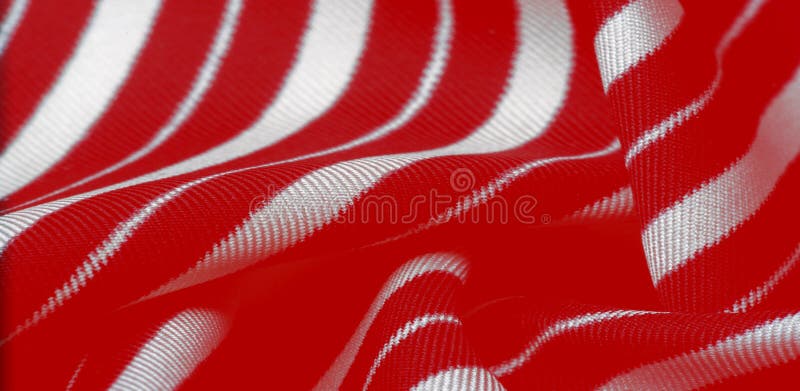 Silk Striped Fabric. Red-white Stripes. this Beautiful, Super Soft ...