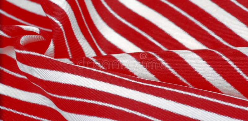 Silk Striped Fabric. Red-white Stripes. this Beautiful, Super Soft ...