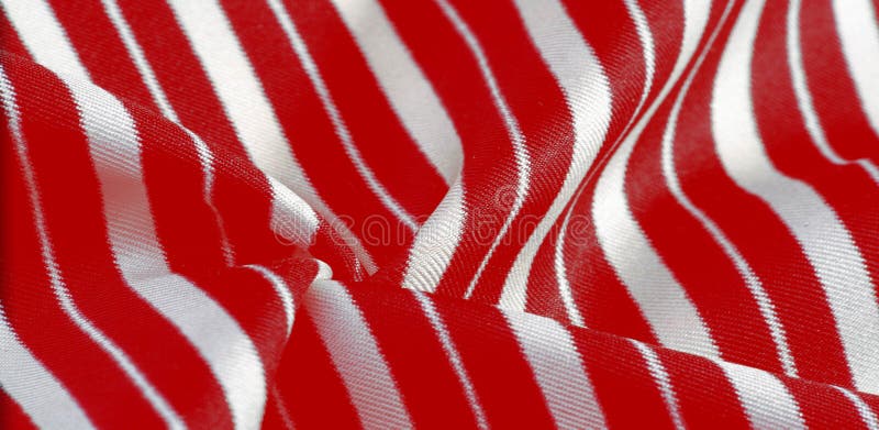 Silk Striped Fabric. Red-white Stripes. this Beautiful, Super Soft ...