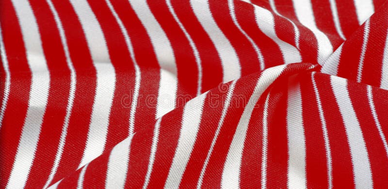 Silk Striped Fabric. Red-white Stripes. this Beautiful, Super Soft ...