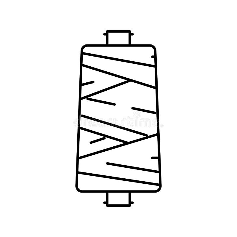 Silk Thread Line Icon Vector Illustration Stock Vector - Illustration ...