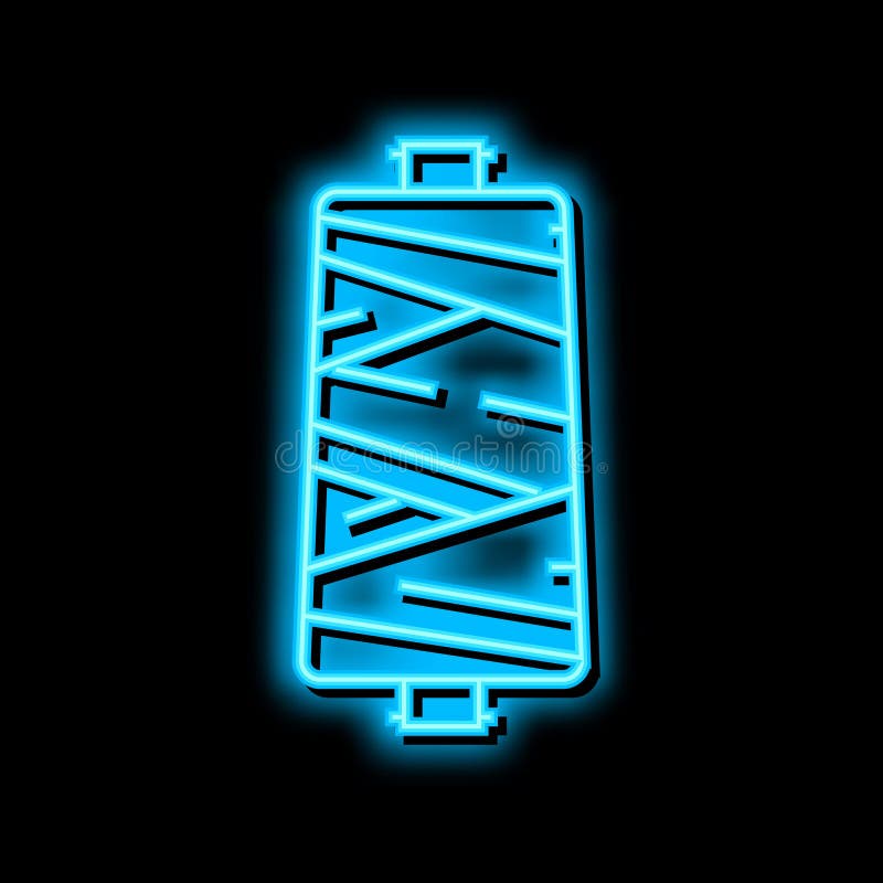 Silk Thread Neon Glow Icon Illustration Stock Vector Illustration Of