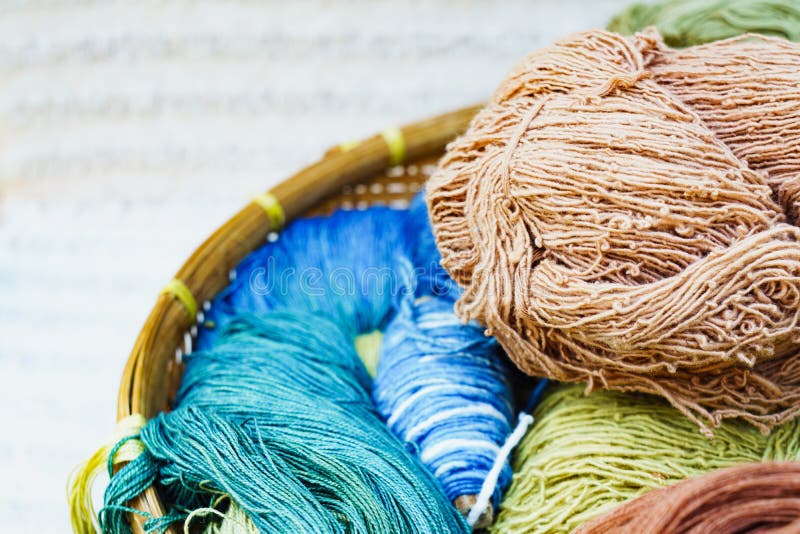 Silk Thread Raw Material for Silk Weaving by Nature Colour Stock Image ...