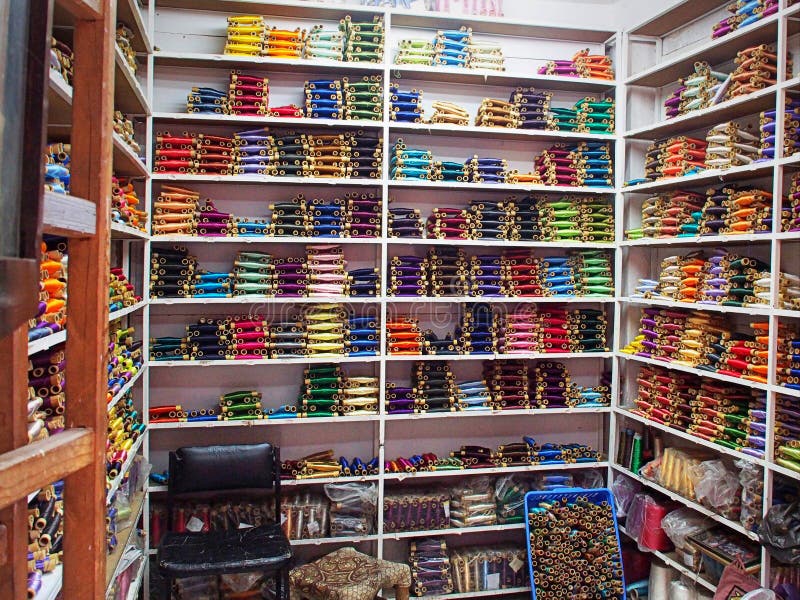 Silk thread shop stock image. Image of silk, colours - 40379517