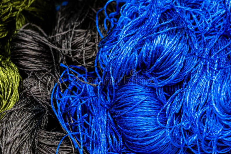 Silk Threads for Weaving Persian Carpets Stock Photo - Image of azure ...