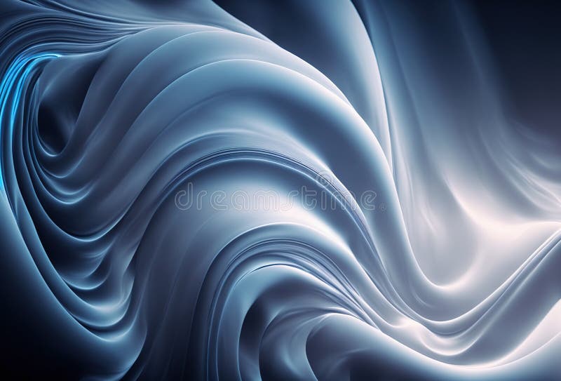 Silk Wave Glowing Curve Blur Flare Glossy Texture Generative Ai Stock ...