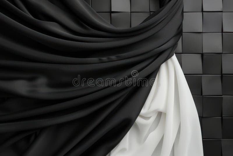 Silk Waves: Abstract Black and White Textures Wallpaper for Modern ...