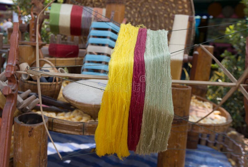 Silk weaving tool stock image. Image of knitting, closeup - 66628553