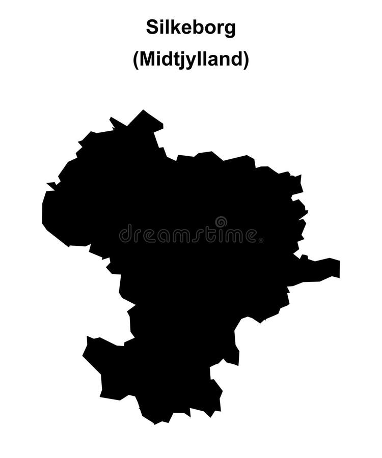 Silkeborg outline map stock illustration. Illustration of clipart ...