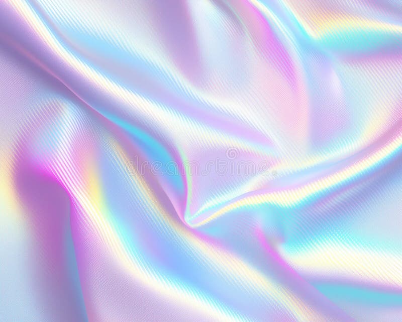 Silken Waves in a Mesmerizing Holographic Light Play. AI Generated ...