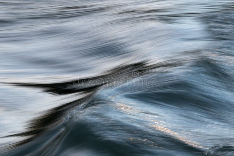 Silky Abstract Texture of Water Surface on Rapid Stream Water Flow ...